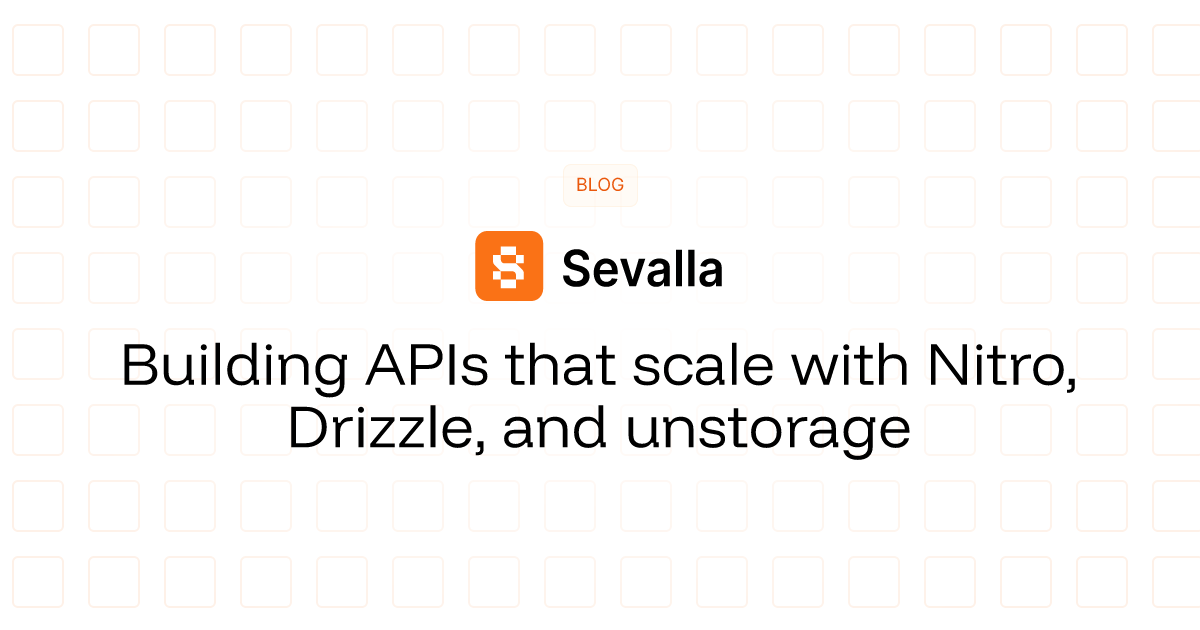 Building APIs that scale with Nitro, Drizzle, and unstorage