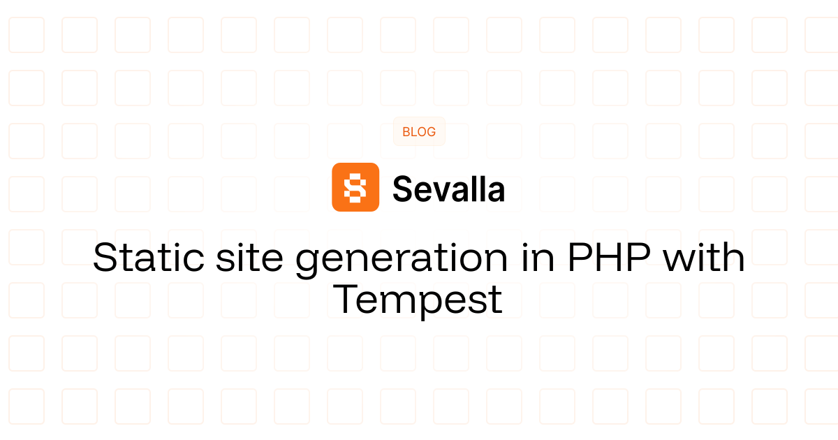 Static site generation in PHP with Tempest